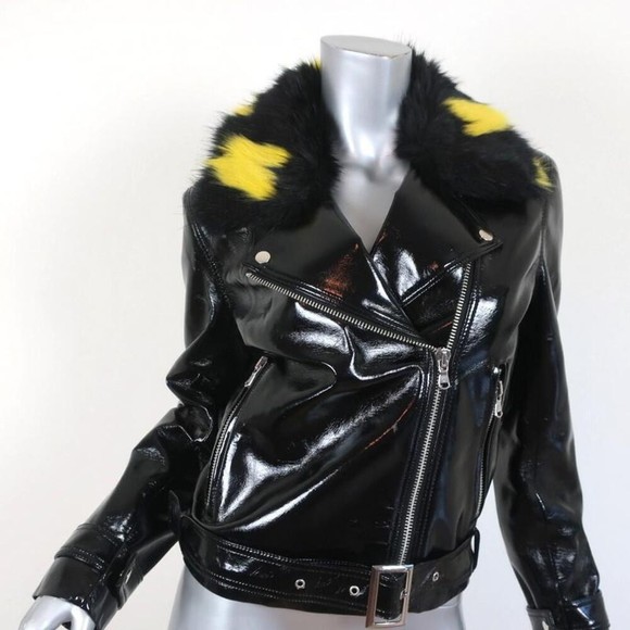 Shrimps | Jackets & Coats | Shrimps Alby Black Faux Patent Leather Size ...